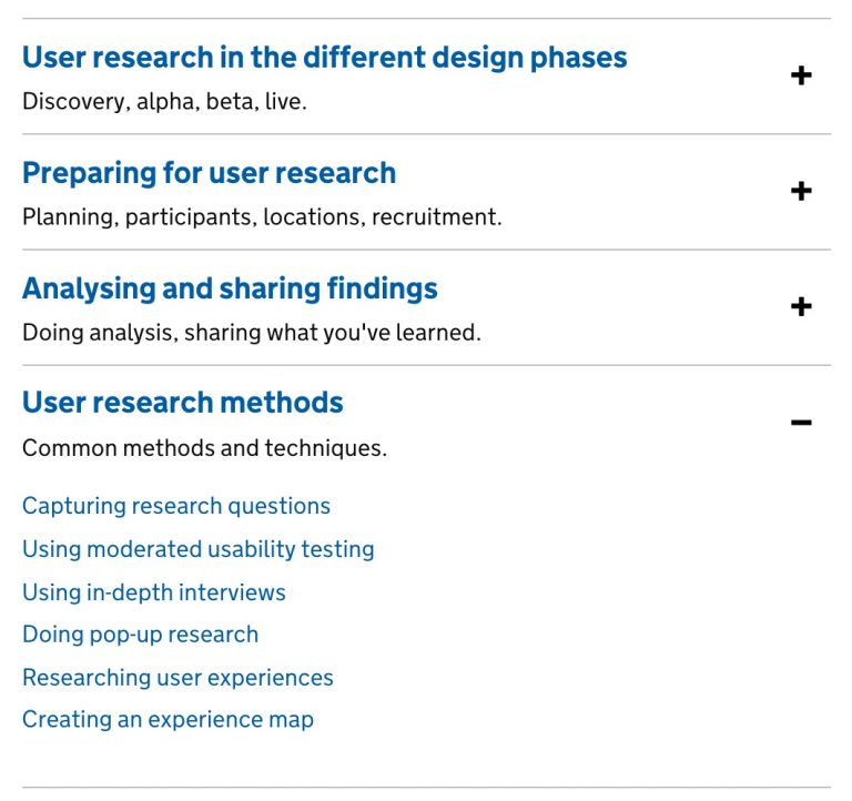 Service manual – User research in government